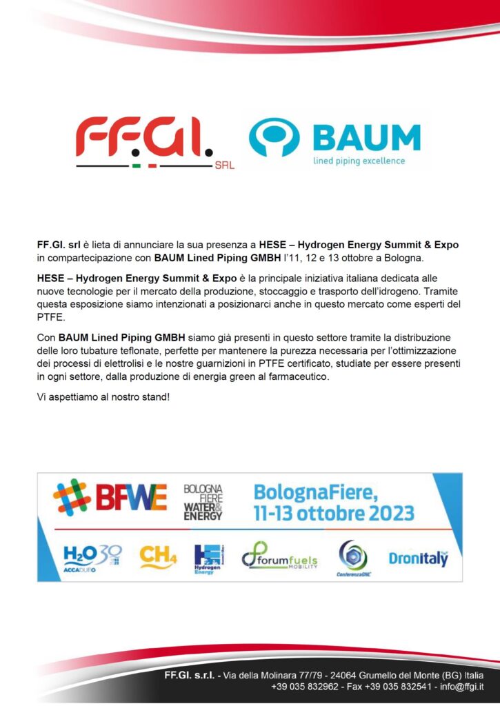 NEWS - FF.GI. srl - Guarnizioni Industriali